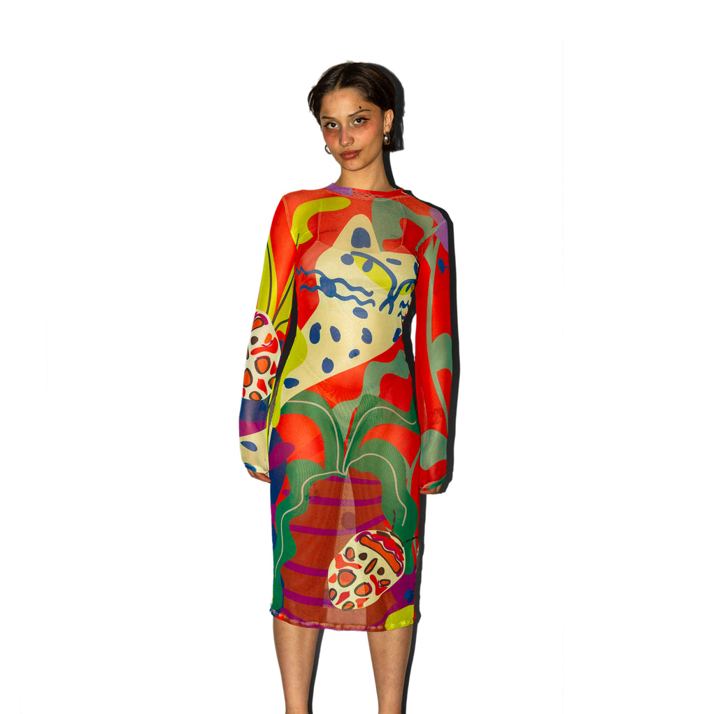 maxivestido gato y jardín – nugget land